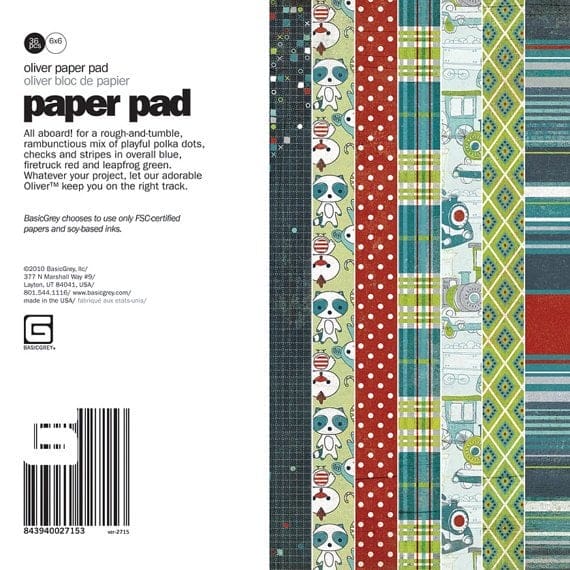 Basic Grey - Oliver Paper Pad - 843940027153 - CraftAdda