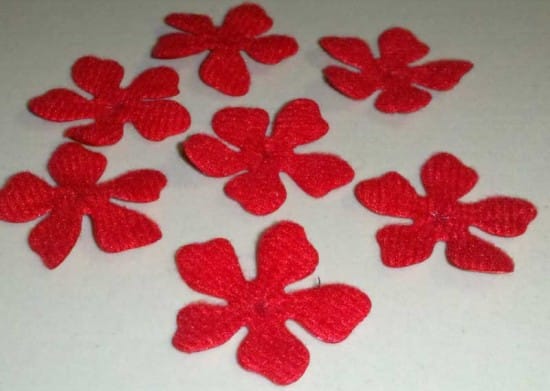 A Dozen Red Velvet Flowers - CA0005 - CraftAdda