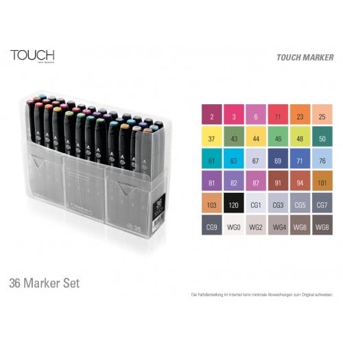 Shinhan Touch Marker 36 Color Set - TMS-36 - CraftAdda