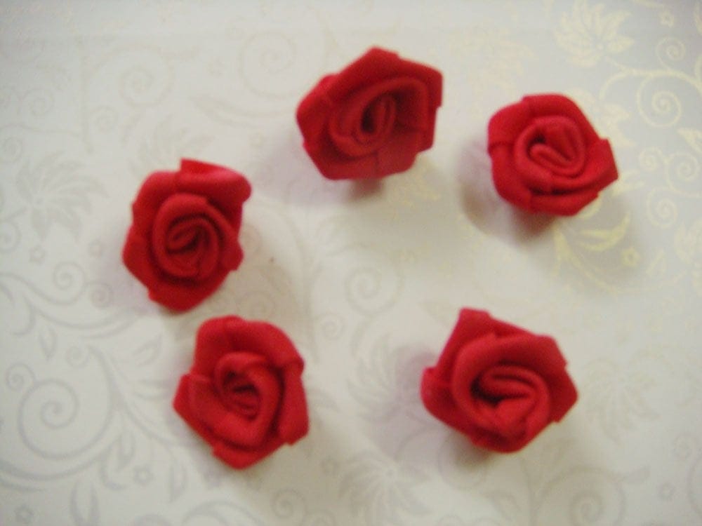Felt Roses - Red - CAFR-03 - CraftAdda