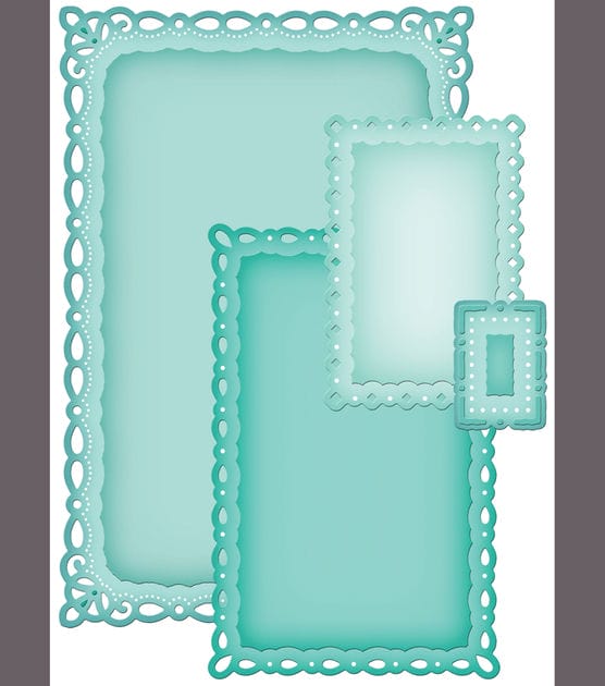 Spellbinders Nestabilities Dies-Romantic Rectangles - 11880218 - CraftAdda