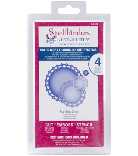 Spellbinders Nestabilities Decorative Elements Dies-Picot Edge Circles ...