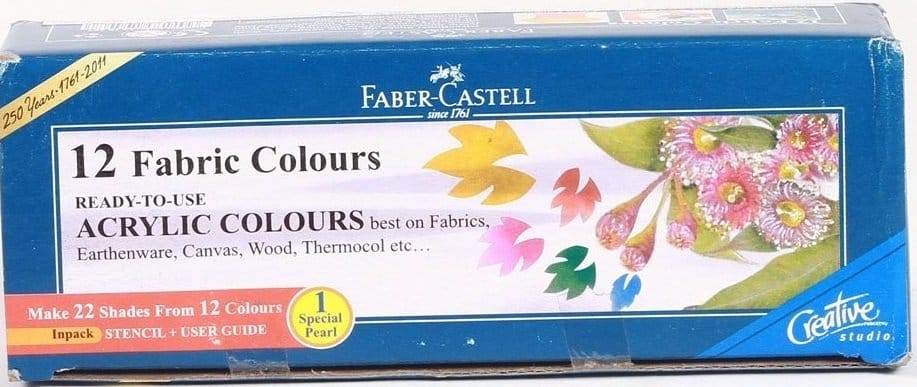 Faber Castell Fabric Color - Set of 12 - F1240385547012 - CraftAdda