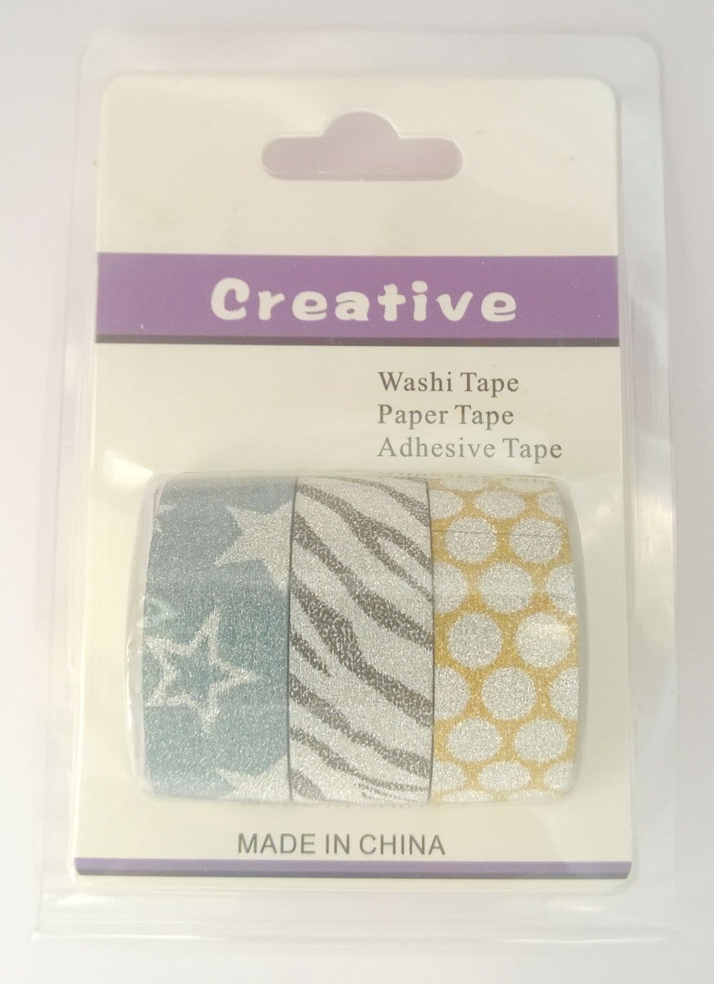 Creative Glittered Washi Tapes (Pack of 3 tapes) - Design 3 - CAWT-75 ...
