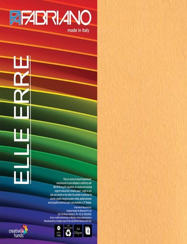 Fabriano Elle Erre A4 Multipurpose Paper - Avana - Avana 03 - CraftAdda