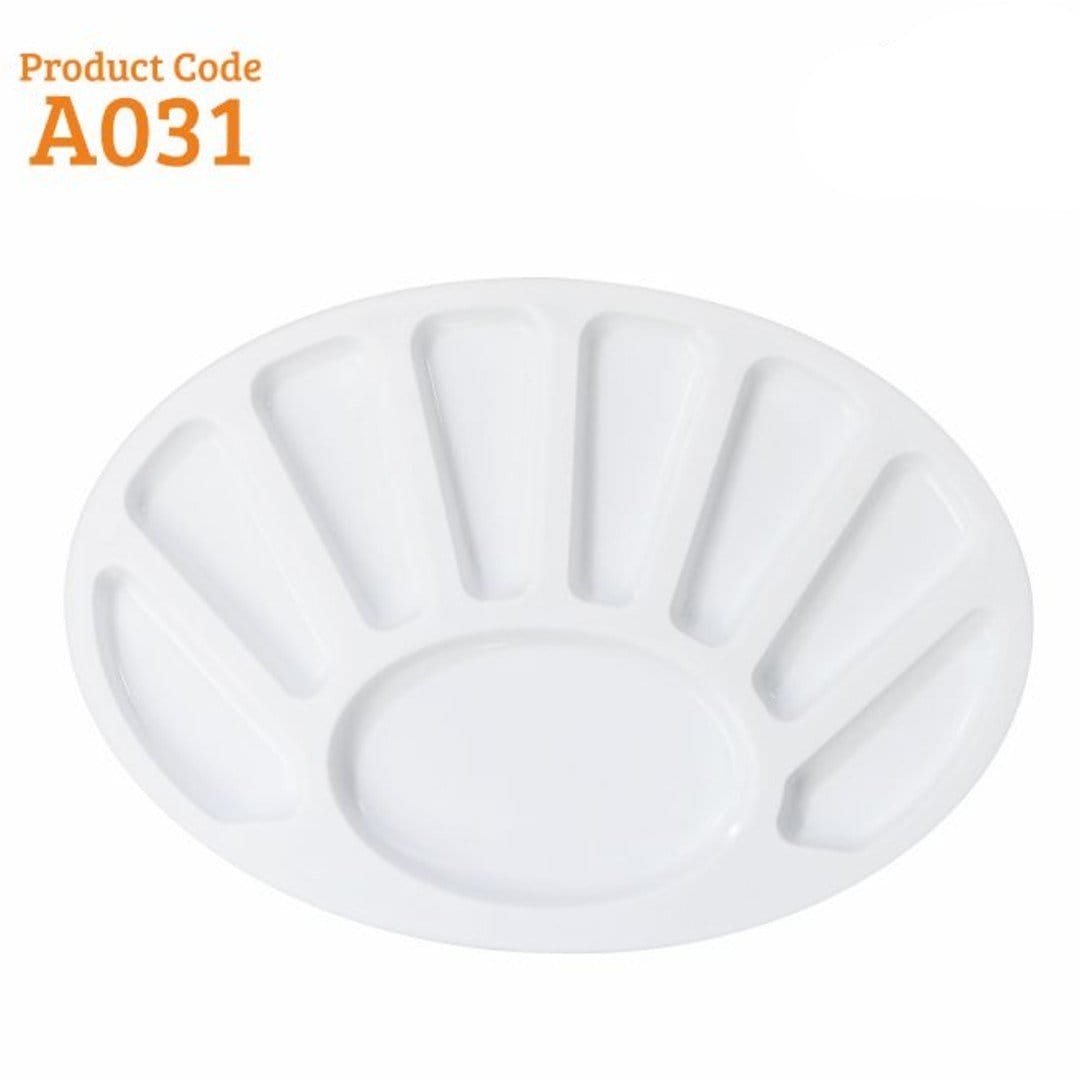 Khyati Colour Mixing Plate / Palette - Oval Small - A031 - CraftAdda