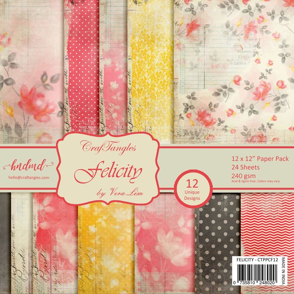 CrafTangles Scrapbook Paper Pack - Felicity (12"x12") - CTPPCF12 ...