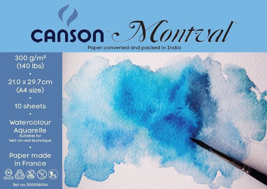 Canson Montval 300 GSM A4 Pack of 10 Sheets - 400056434 - CraftAdda