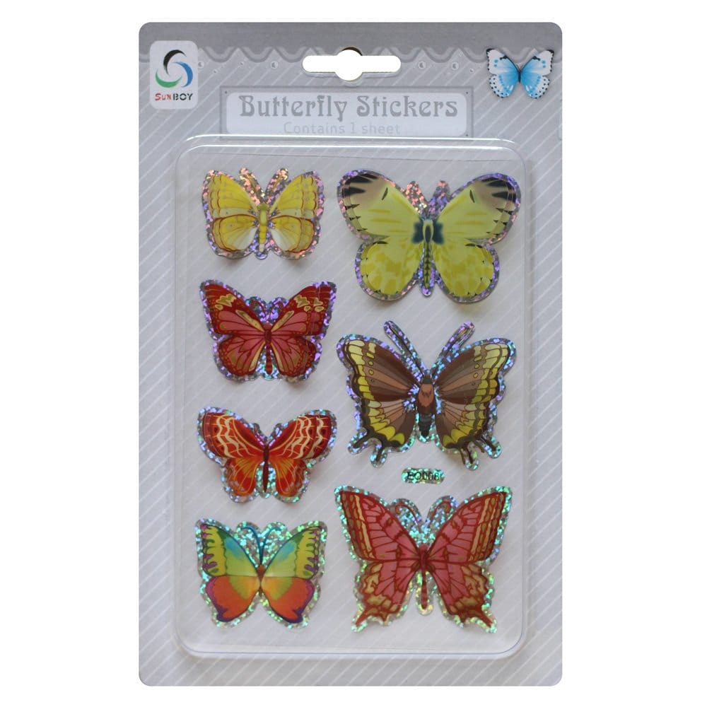 Butterfly Stickers - Shades of Yellow and Red - Eo001-012-1 - CraftAdda