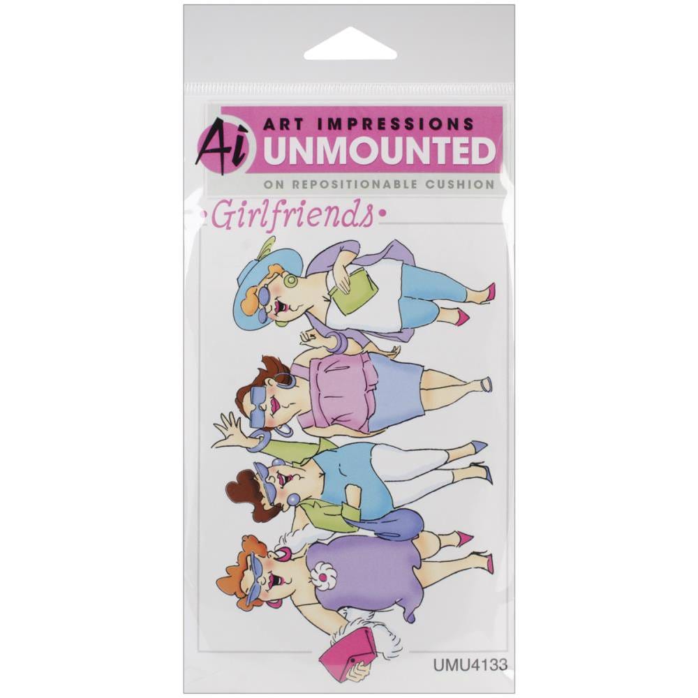 Art Impressions Girlfriends Umounted Rubber Stamps - Uptown Girls ...