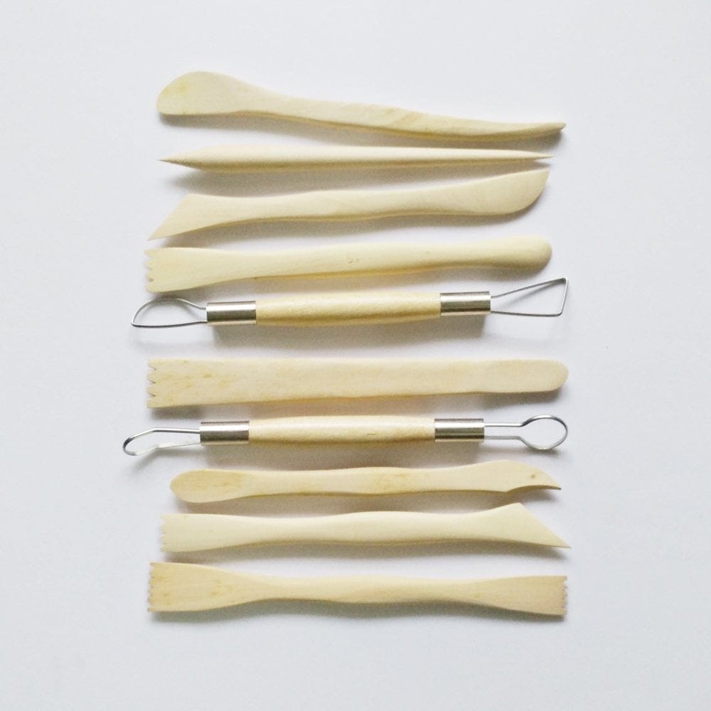 Clay Modelling Tools Set (10 pcs) - 6 inches - CAMT-10-6 - CraftAdda