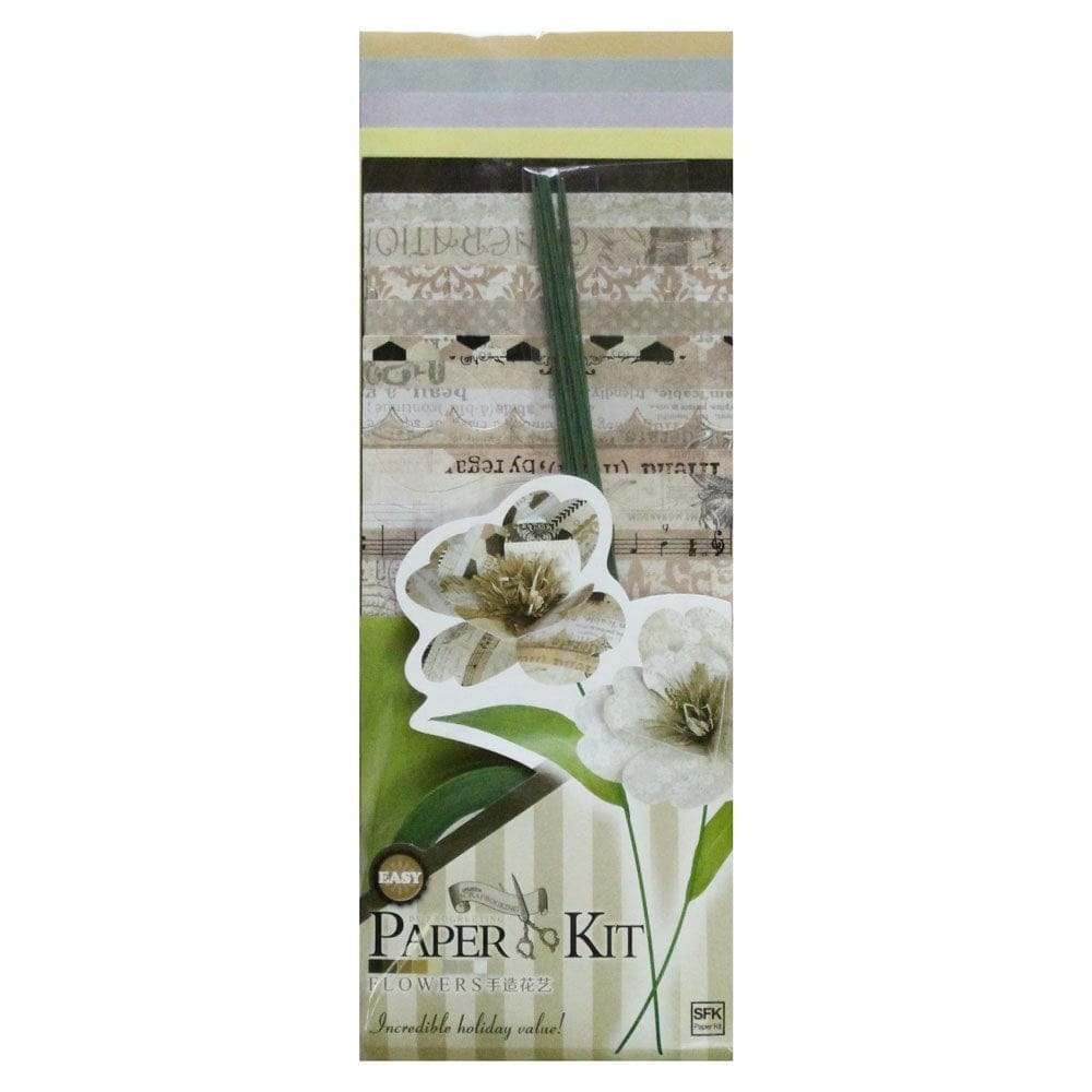 DIY Paper Flower making Kit by EnoGreeting - Design 5 - SFK010 - CraftAdda