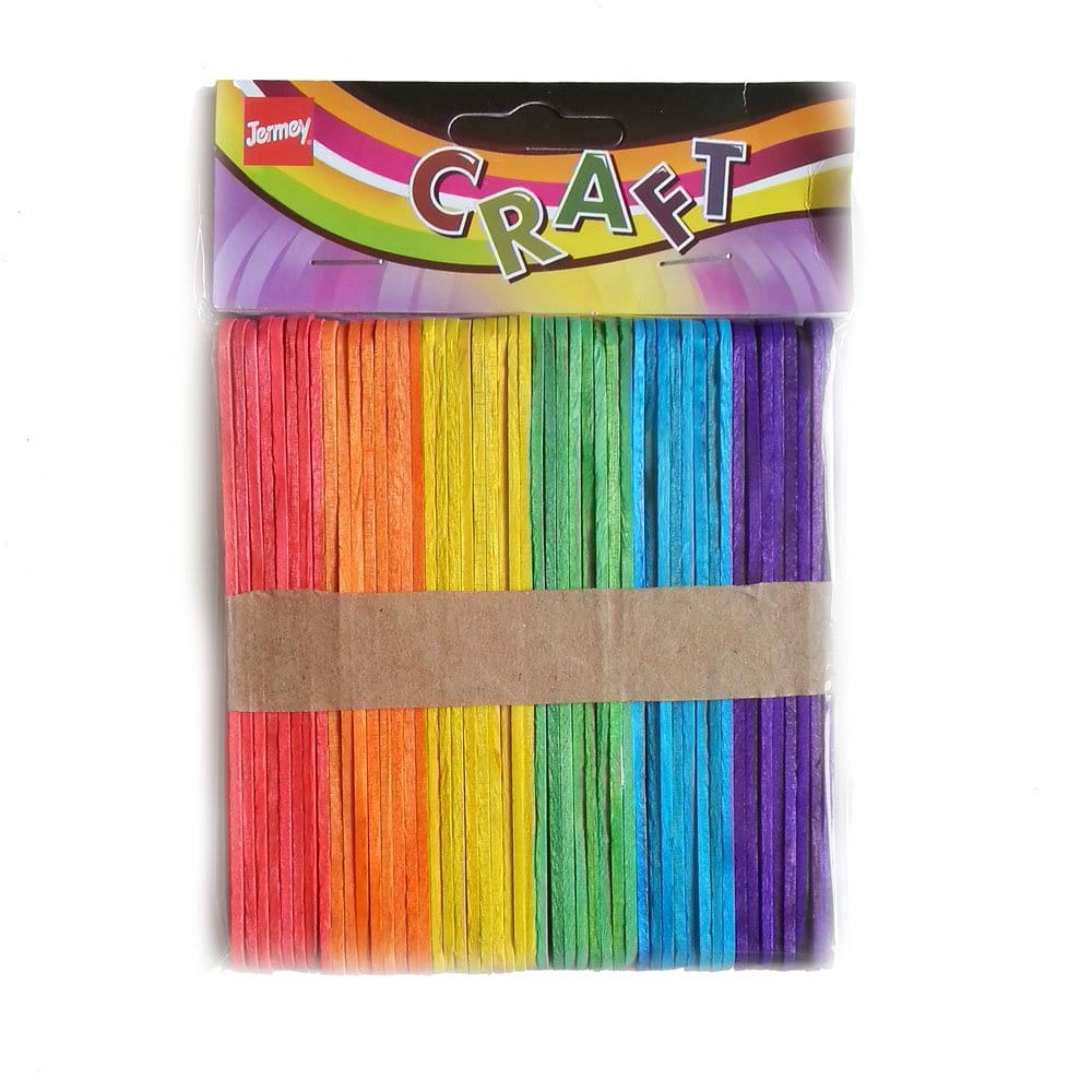 Colored wooden craft sticks (Small) - FS-CQC - CraftAdda