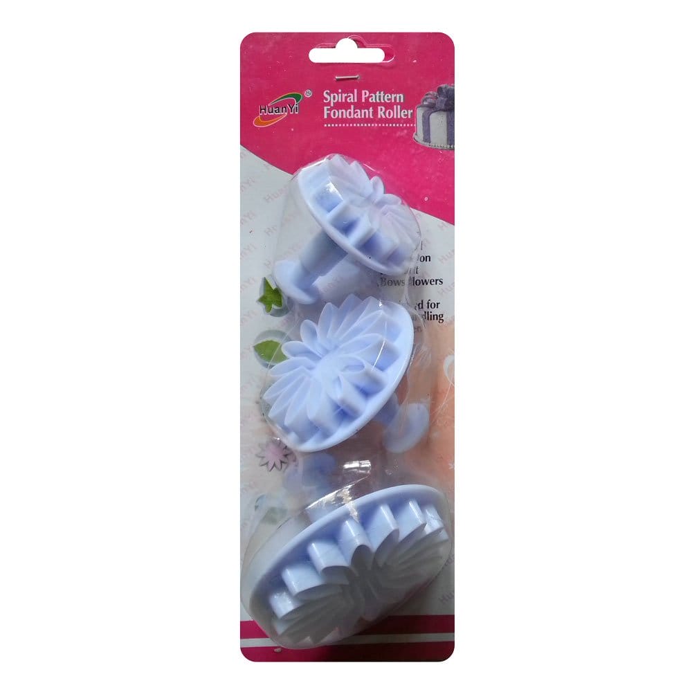 Plastic Fondant Cutter Set with Patterns - Flower - HY201 - CraftAdda