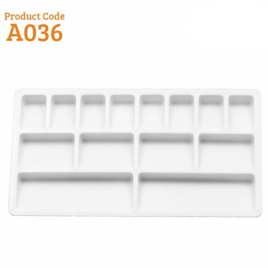 Khyati Colour Mixing Plate / Palette - Small Rectangle - A036 - CraftAdda