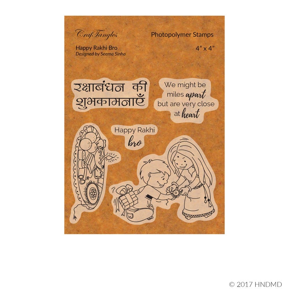 CrafTangles Photopolymer Stamps - Happy Rakhi Bro - CTPS26 - CraftAdda