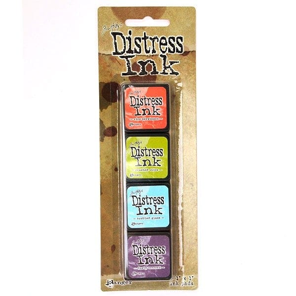 Tim Holtz Mini Distress Ink Pad Kit # 8 (Set of 4) - TDPK40385 - CraftAdda