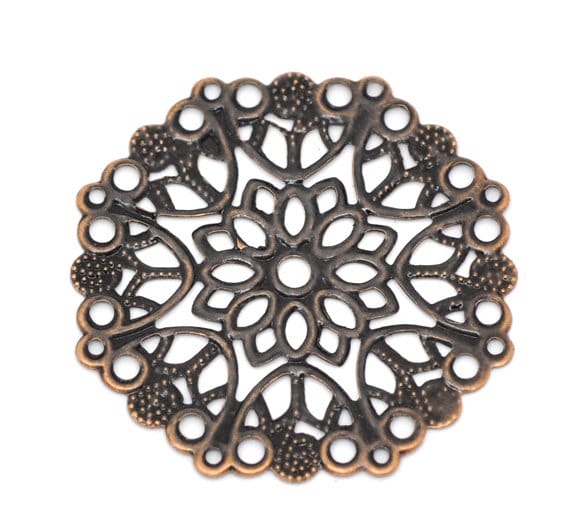 Mandala metal filigree for Mini Album (Set of 10 pcs) - Antique Bronze ...