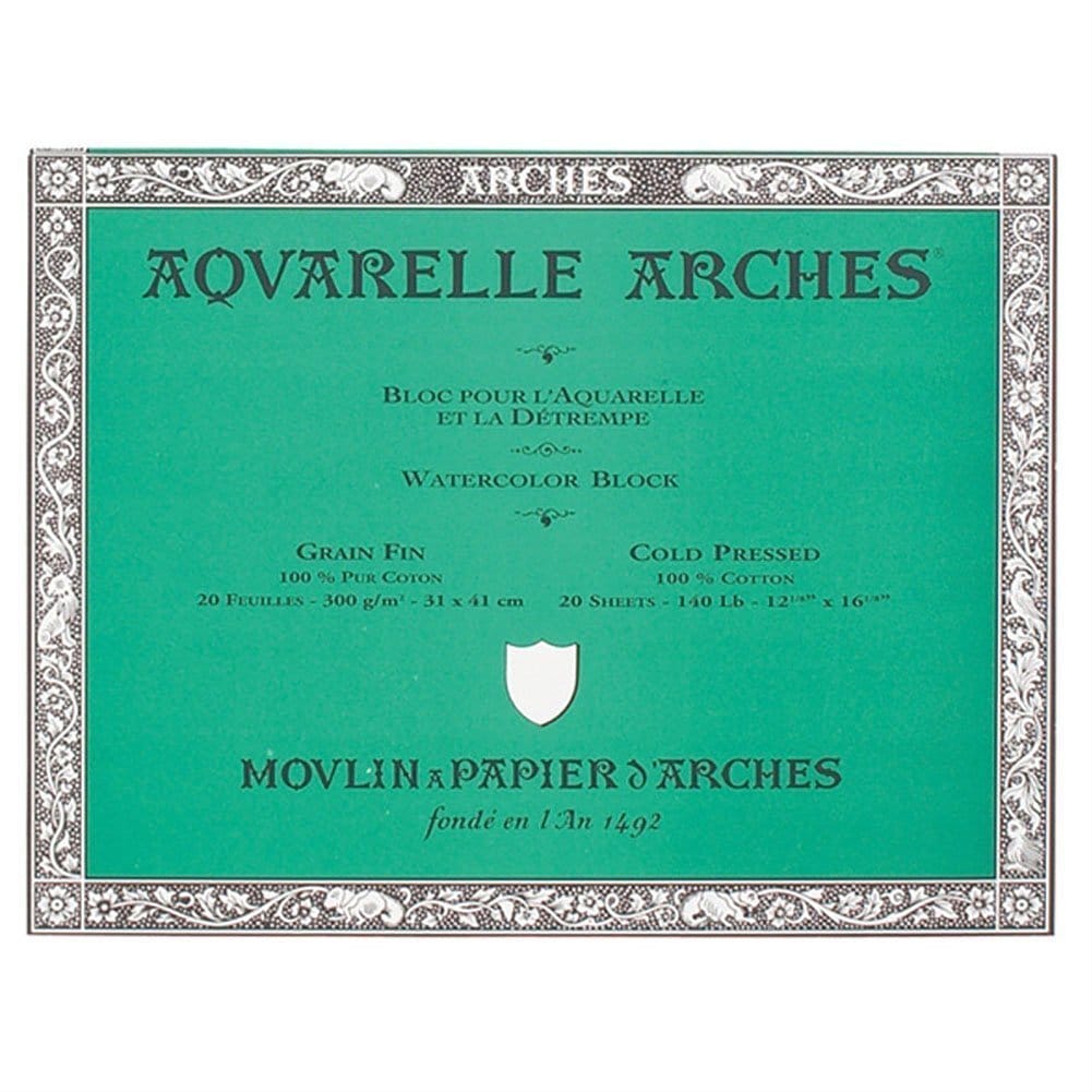 Arches Aquarelle Block 300 Gsm Cold Pressed - 20 Sheets (18 by 26 cm ...