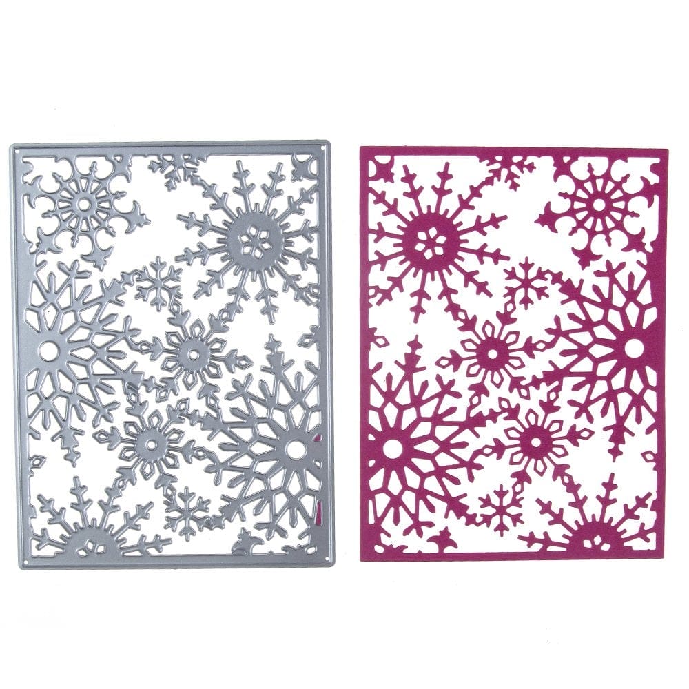 Steel Background Dies - Snowflakes Grid (XY119) - XY119 - CraftAdda