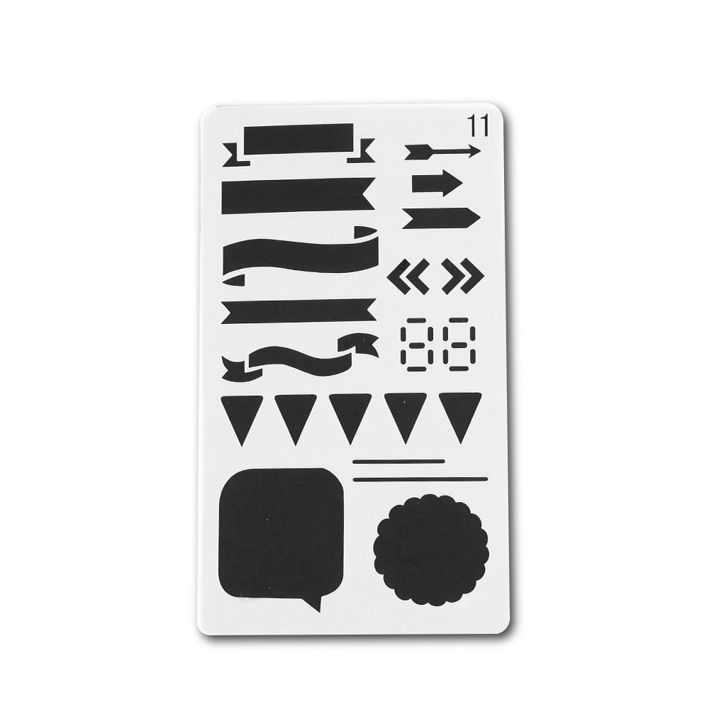 Planner Stencil - Labels (4 by 7 inch) - CHCS-4X7-11 - CraftAdda