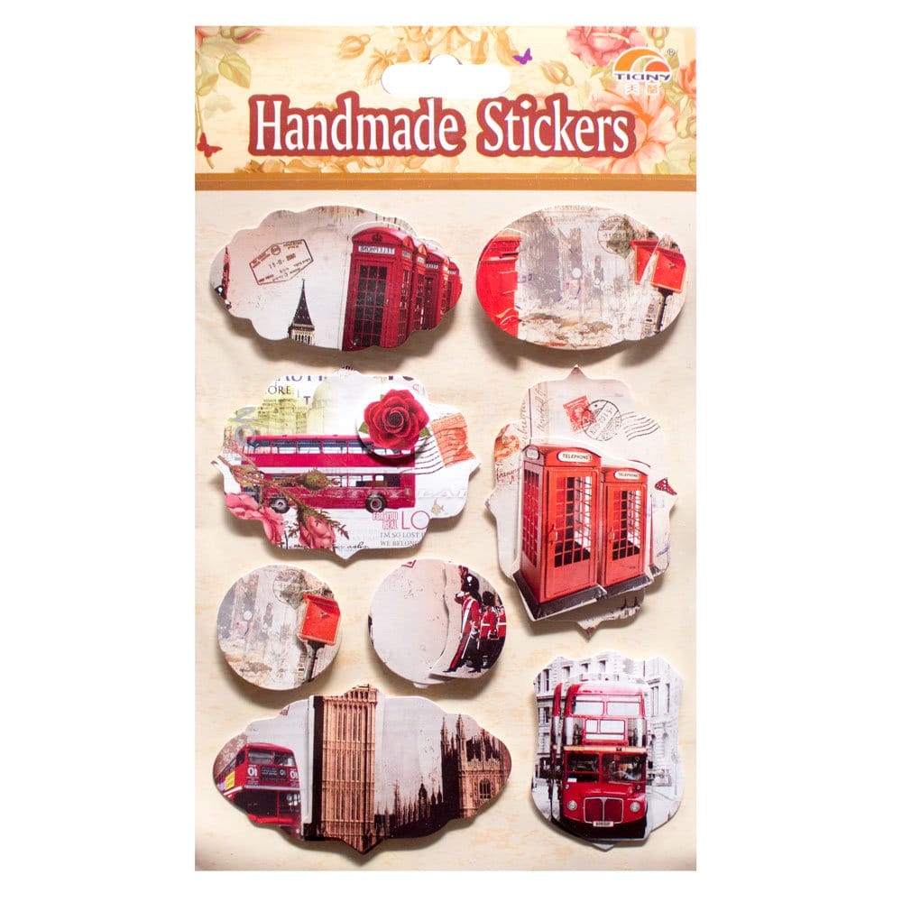 Vintage London Tags Sticker - CAST-221 - CraftAdda