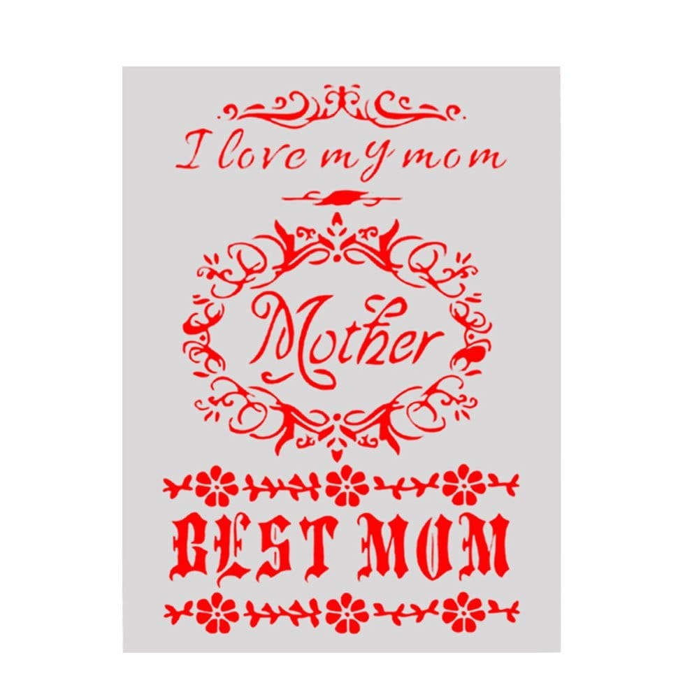 Stencil - Mother (A4 size) - CHCS-92 - CraftAdda