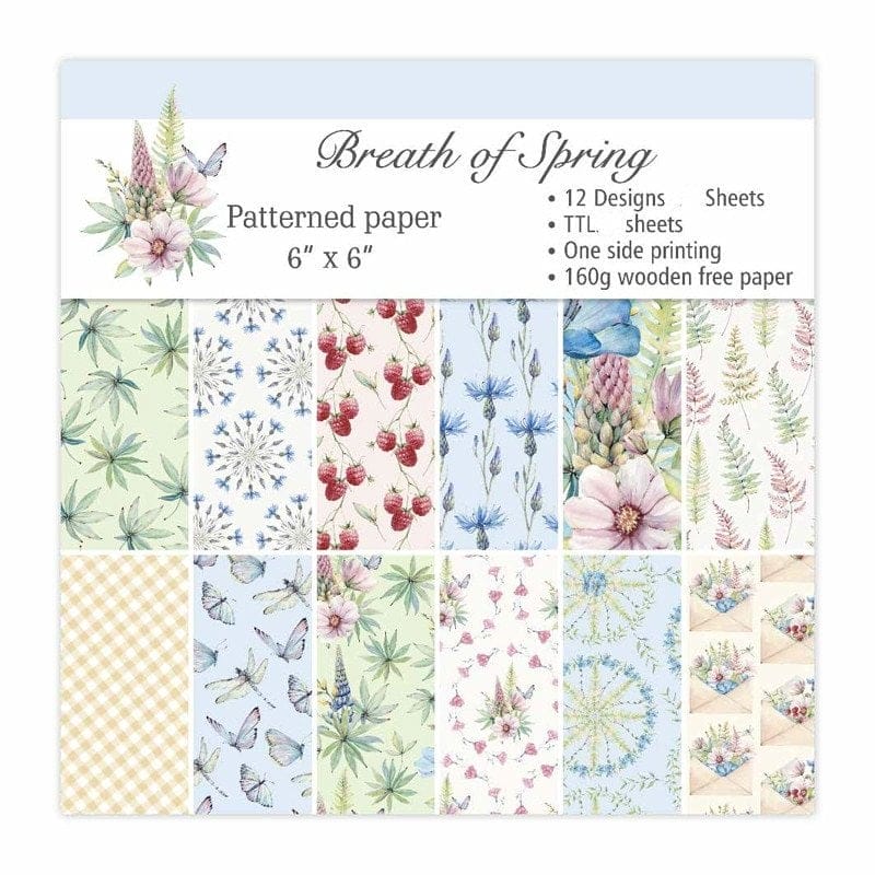 Breath of Spring Scrapbook Paper (Pack of 24 sheets) - 6 by 6 inch ...