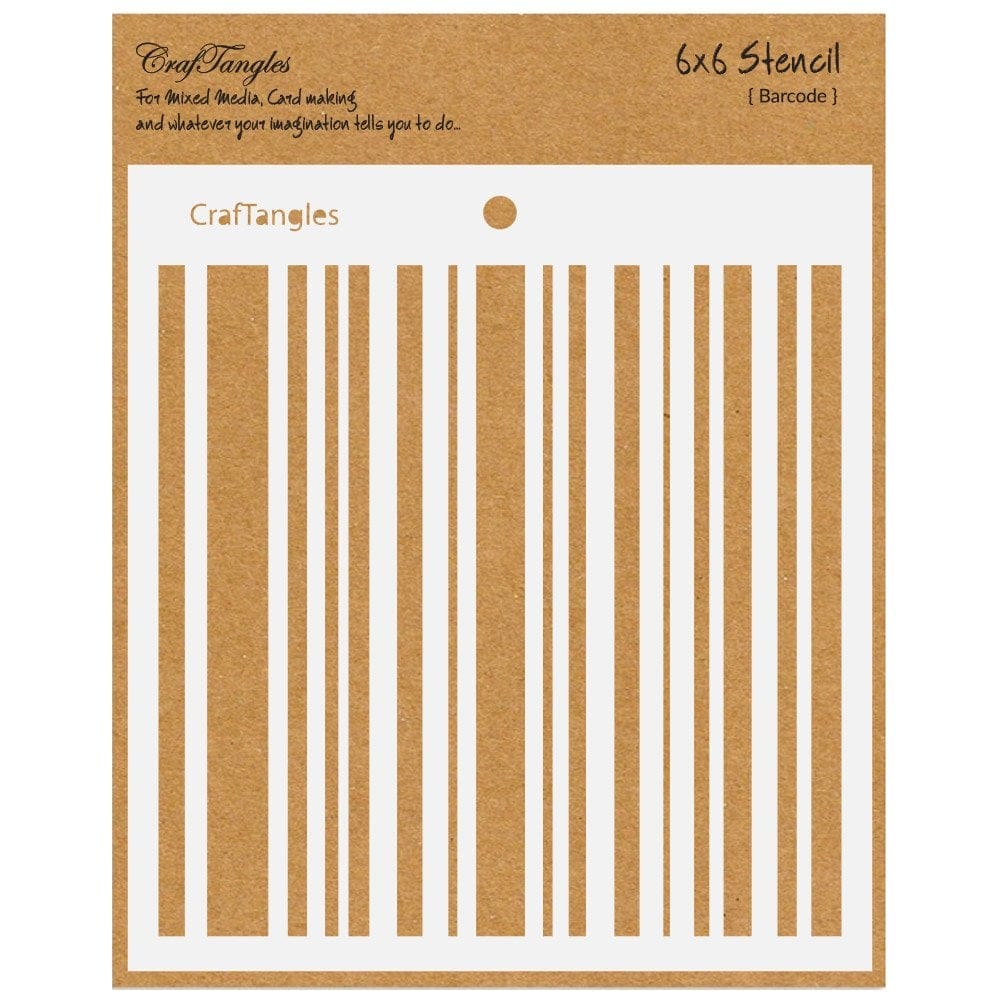 CrafTangles 6"x6" Stencil - Barcode - CTCS134 - CraftAdda