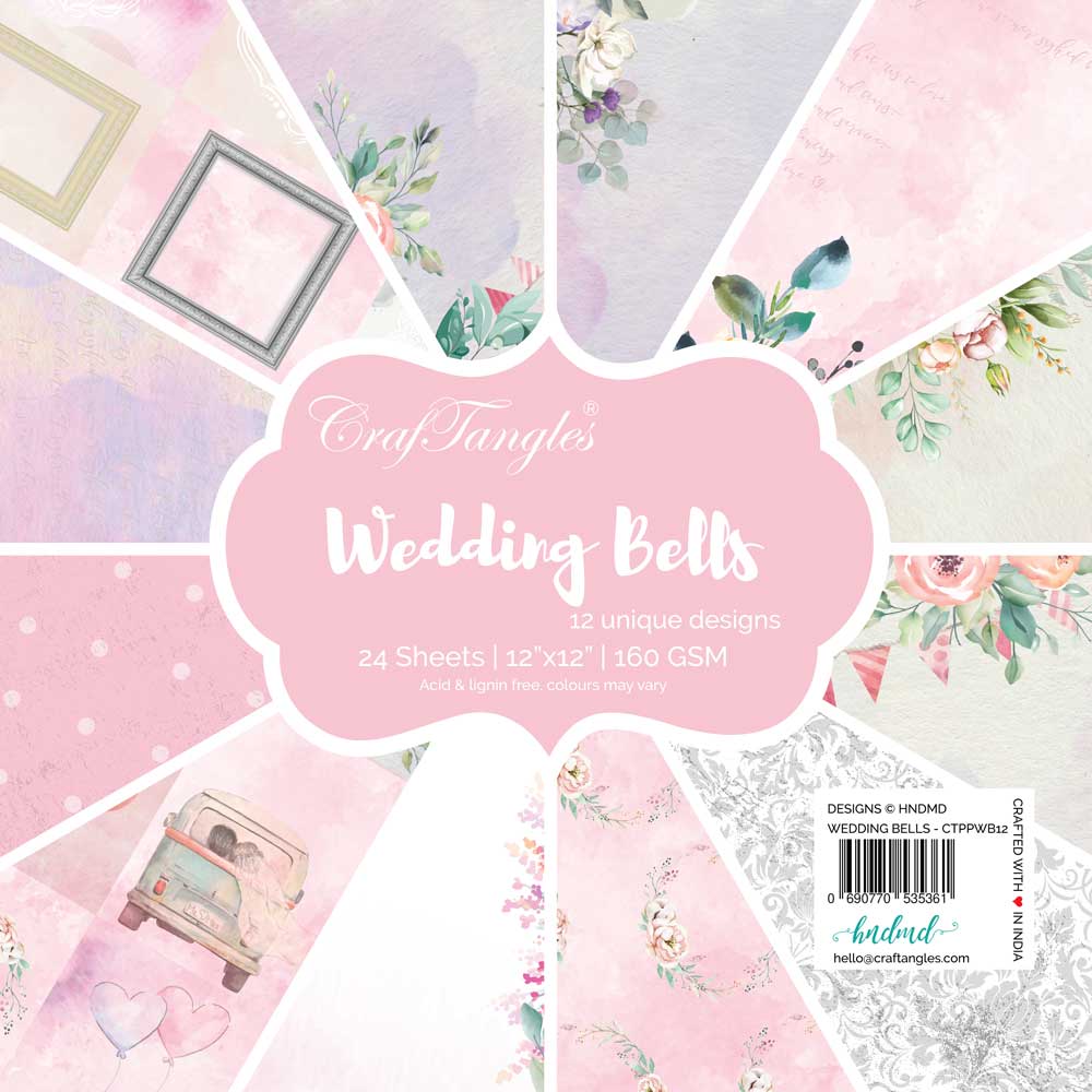 CrafTangles Scrapbook Paper Pack - Wedding Bells (12"x12") - CTPPWB12 ...