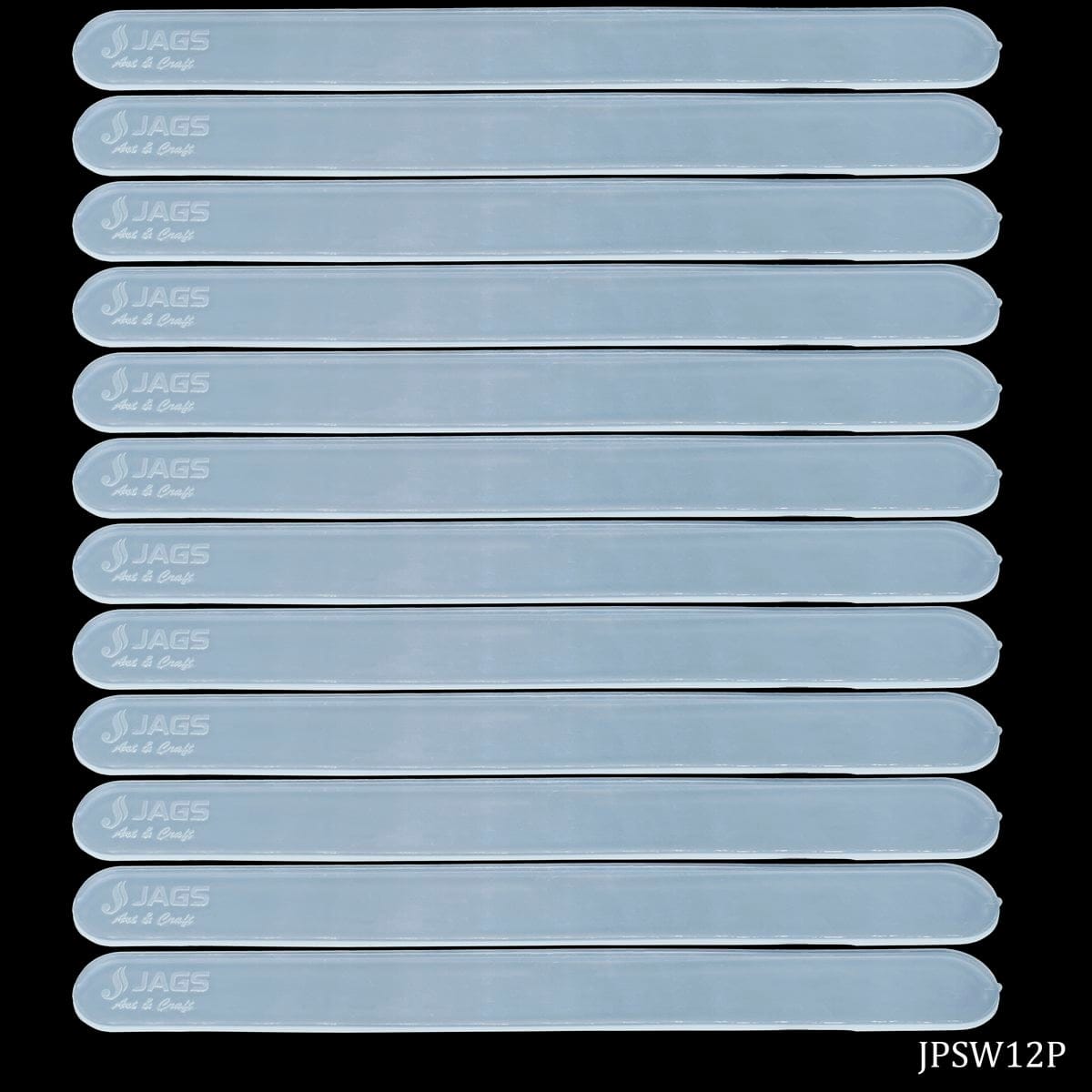 Plastic Stick White (Pack of 12) - JPSW12P - CraftAdda