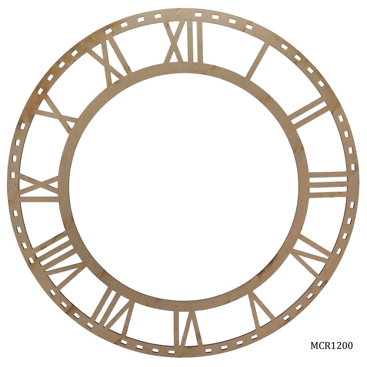 MDF Clock Frame - Roman Numbers (MCR1200) - MCR1200 - CraftAdda