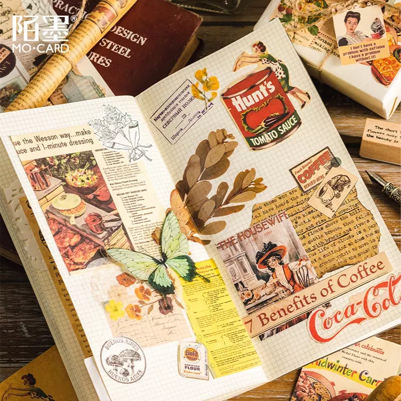 Vintage Journalling Pattern Paper Booklet - Travel Around the World 1 ...