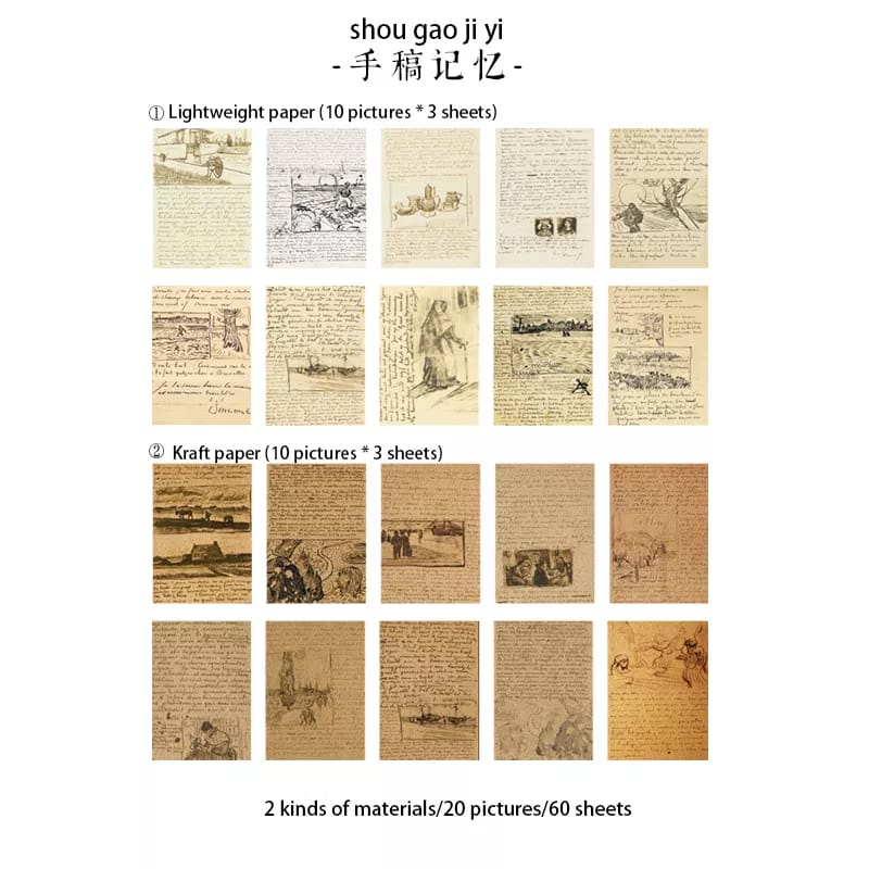 Vintage Journalling Pattern Paper Booklet - Vintage Letters - BKS ...