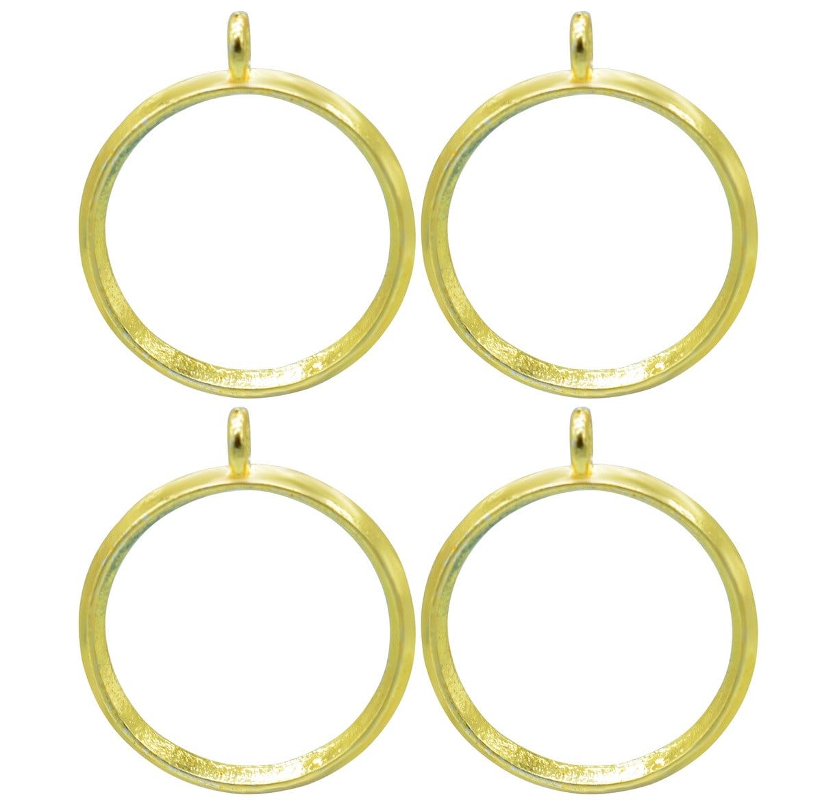 Metal Bezels or pendant for UV Resin (Pack of 4) - Gold (JRDA20 ...