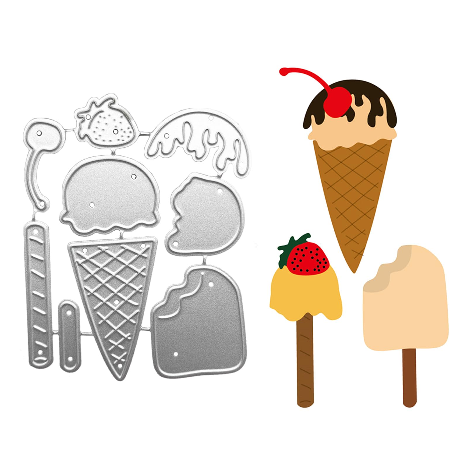 Steel Dies - Icecreams (Set of 9 dies) - LC2900 - CraftAdda