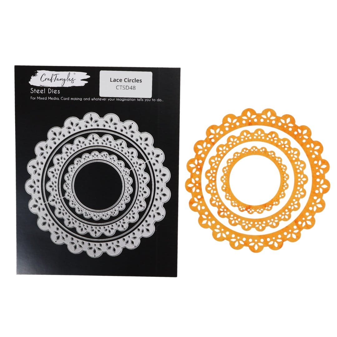 CrafTangles Steel Dies - Lace Circles (Set of 6 dies) - CTSD48 - CraftAdda