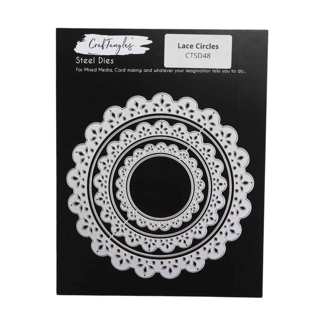 CrafTangles Steel Dies - Lace Circles (Set of 6 dies) - CTSD48 - CraftAdda