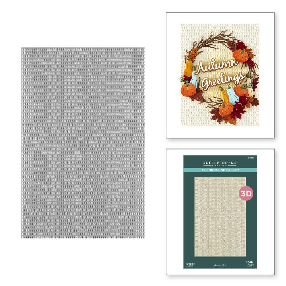 Spellbinders 3D Embossing Folder 5.5"X8.5" - Dimpled - E3D-138 - CraftAdda